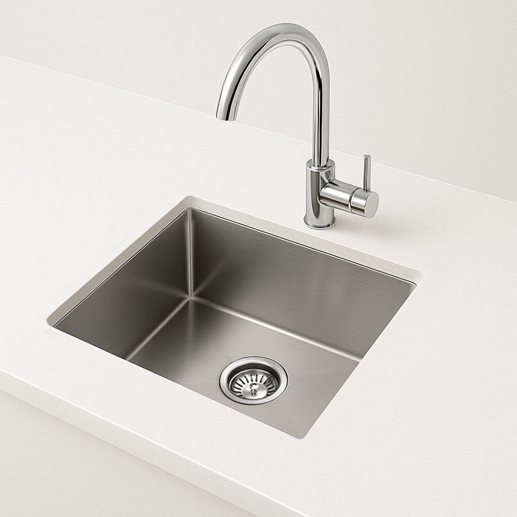 Small Kitchen Sink 440mm Square Stainless Steel | Top Undermount Kitchen Sink – AROVA