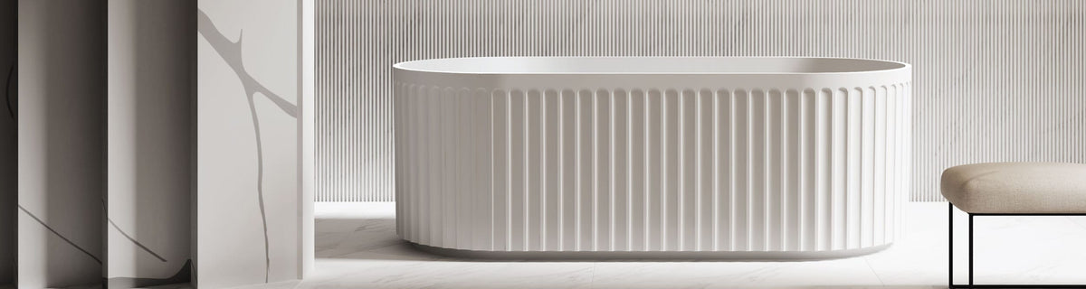 Fluted Bathtub | Fluted Freestanding Bathtub – AROVA
