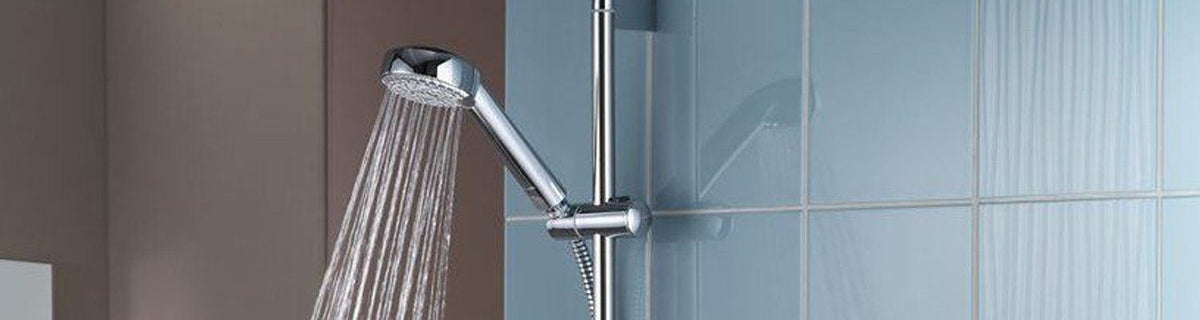 Arova Modern Designer Bathroom Shower Rails Matte Black Chrome – AROVA