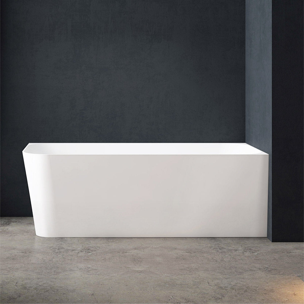 Right Hand Corner Free Standing Bathtub CLARA 1700mm Gloss White ...