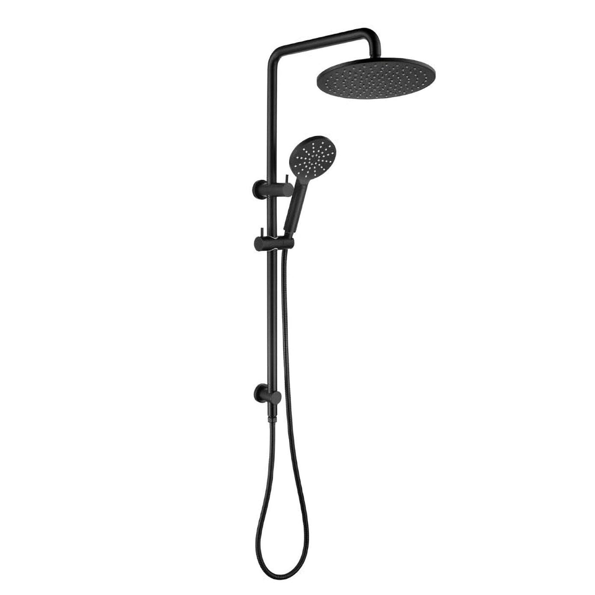 2 in 1 Double Rain Shower Set Matte Black Clio – AROVA