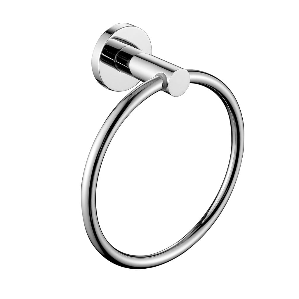 Chrome Round Hand Towel Ring for Small Bathroom Space – AROVA