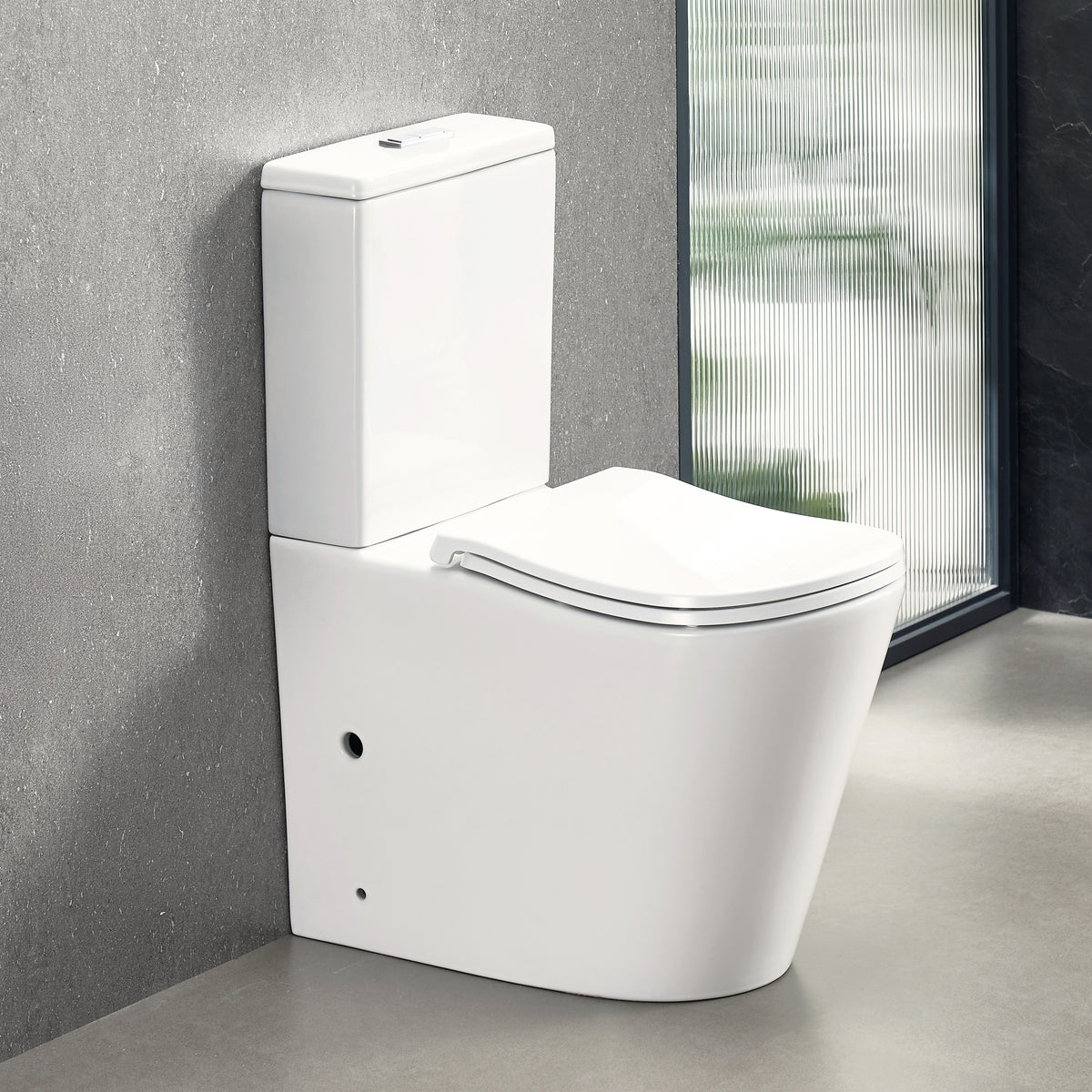 Ergonomic Rimless Tornado Back to Wall Toilet Melbourne ErgoFlow Edge67 ...