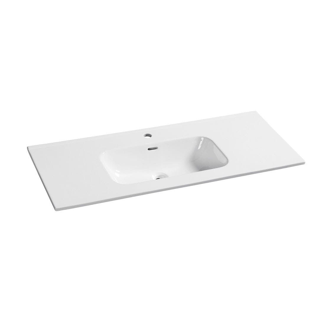 1200mm Ceramic Vanity Top Single Bowl Gloss White | Arova Melbourne – AROVA