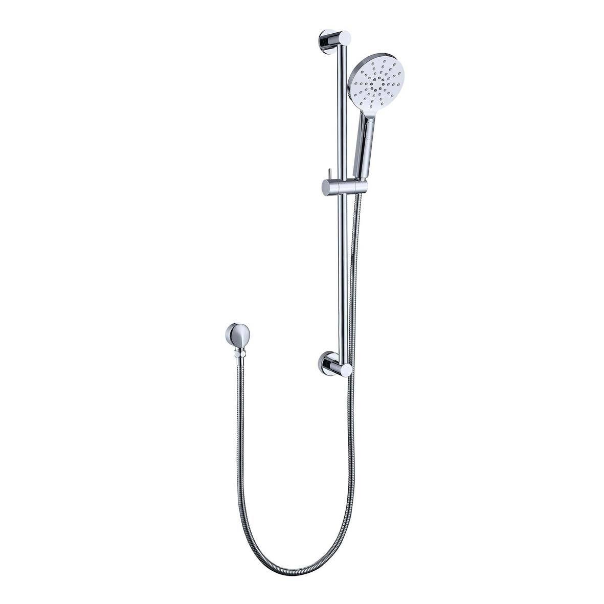 Arova Modern Designer Bathroom Shower Rails Matte Black Chrome