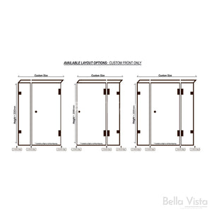 Custom Fully Frameless Shower Screen - Front Only - Multiple Sizes