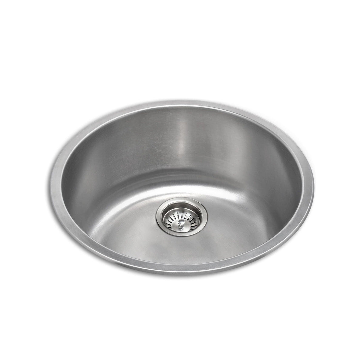428mm Round Stainless Steel Kitchen Sink Single Bowl Arova Melbourne ...