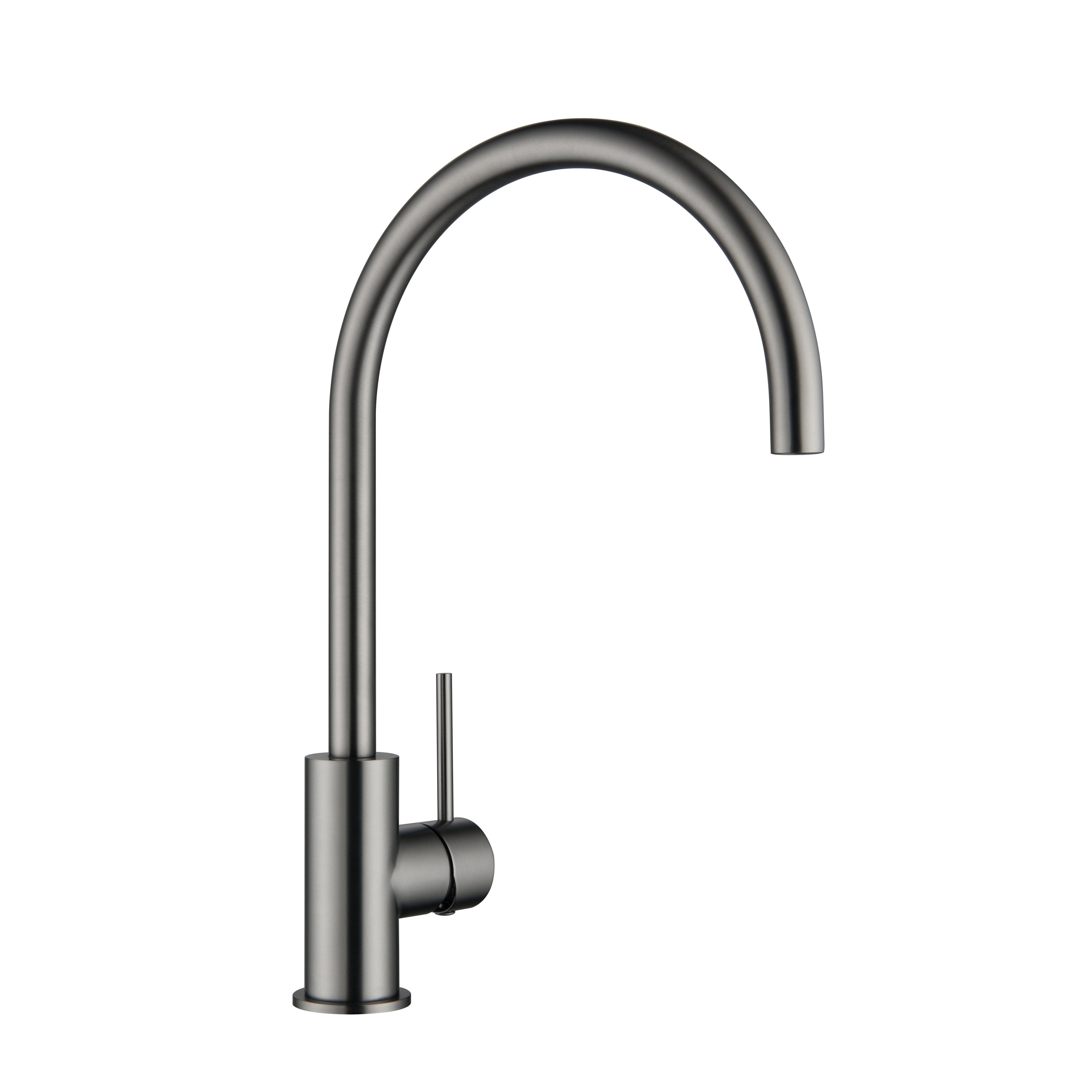 CLIO Gooseneck Kitchen Sink Mixer Tap Bench Mount Gunmetal | Arova – AROVA