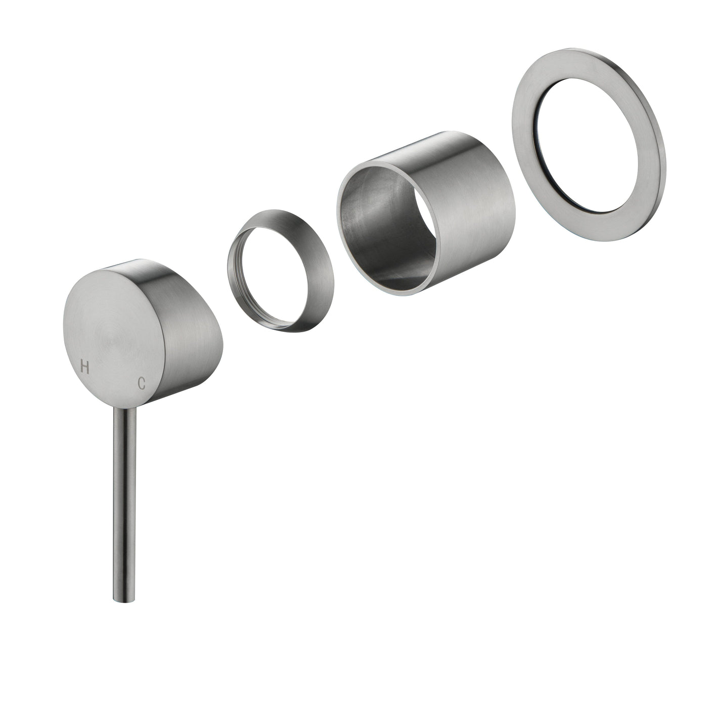 Round Shower / Bath Mixer Trim Kit Brushed Nickel Clio – AROVA