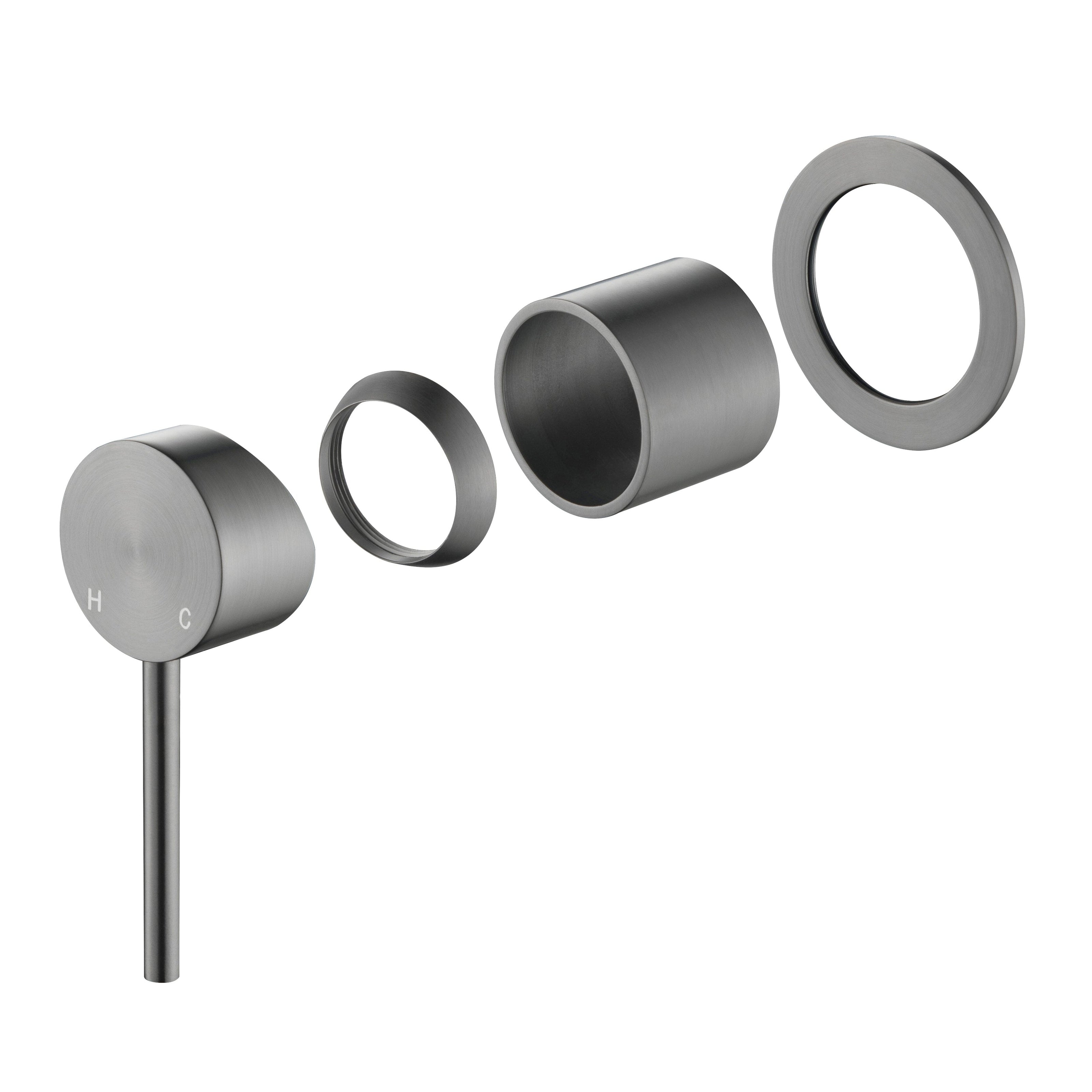 Round Shower / Bath Mixer Trim Kit Gunmetal Clio – AROVA