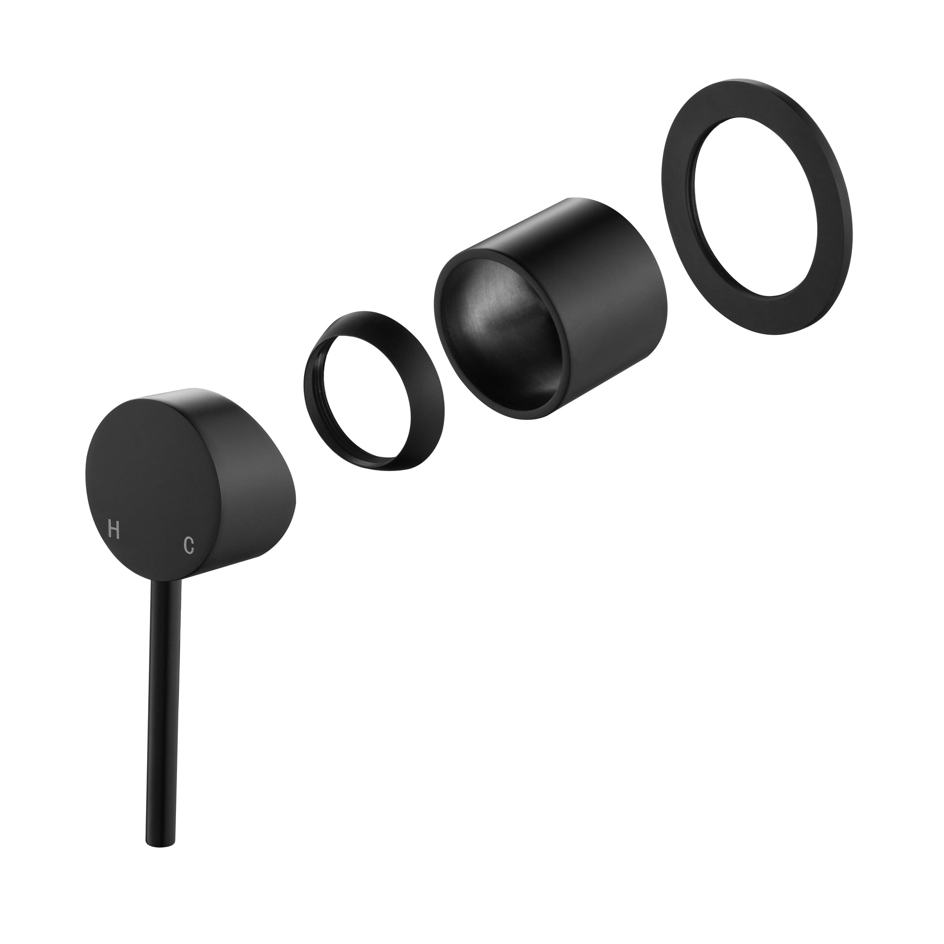 Round Shower / Bath Mixer Trim Kit Matte Black Clio – AROVA
