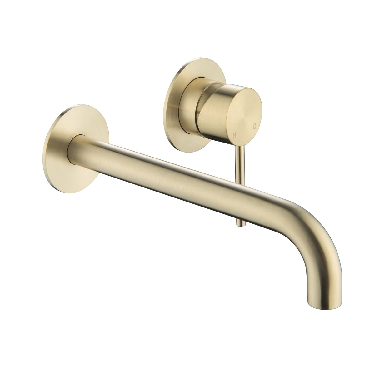 CLIO Round Wall Basin/Bath Mixer Spout Brushed Gold – AROVA