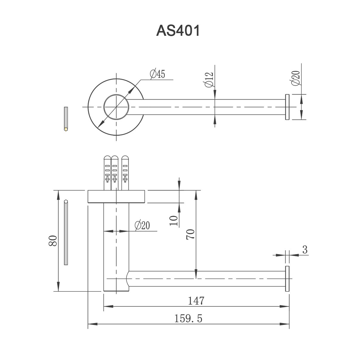 Bathroom Accessories: Towel Rails, Racks, Rings, Shelves, Robe - Arova