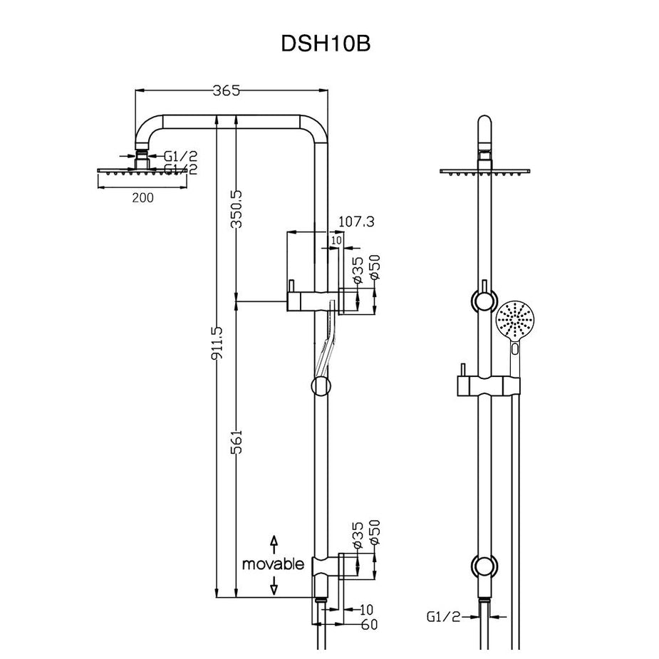 Arova Water Saving Bathroom Shower Sets - Chrome Black – AROVA