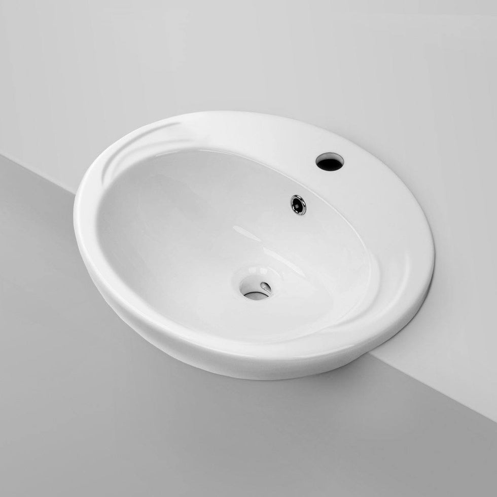 Arova Modern Semi Recessed Basins and Sinks White Gloss – AROVA