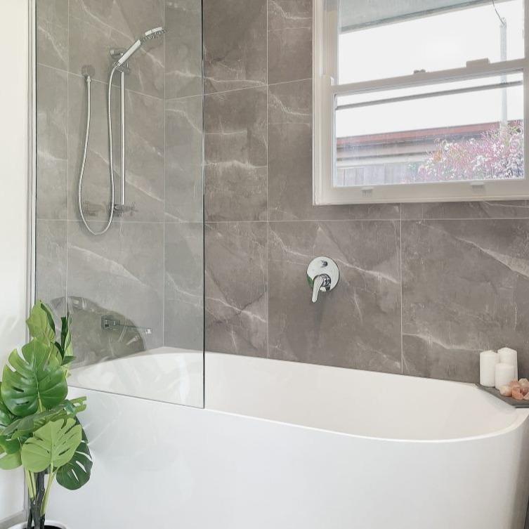 Arova Modern Designer Bathroom Shower Rails Matte Black Chrome