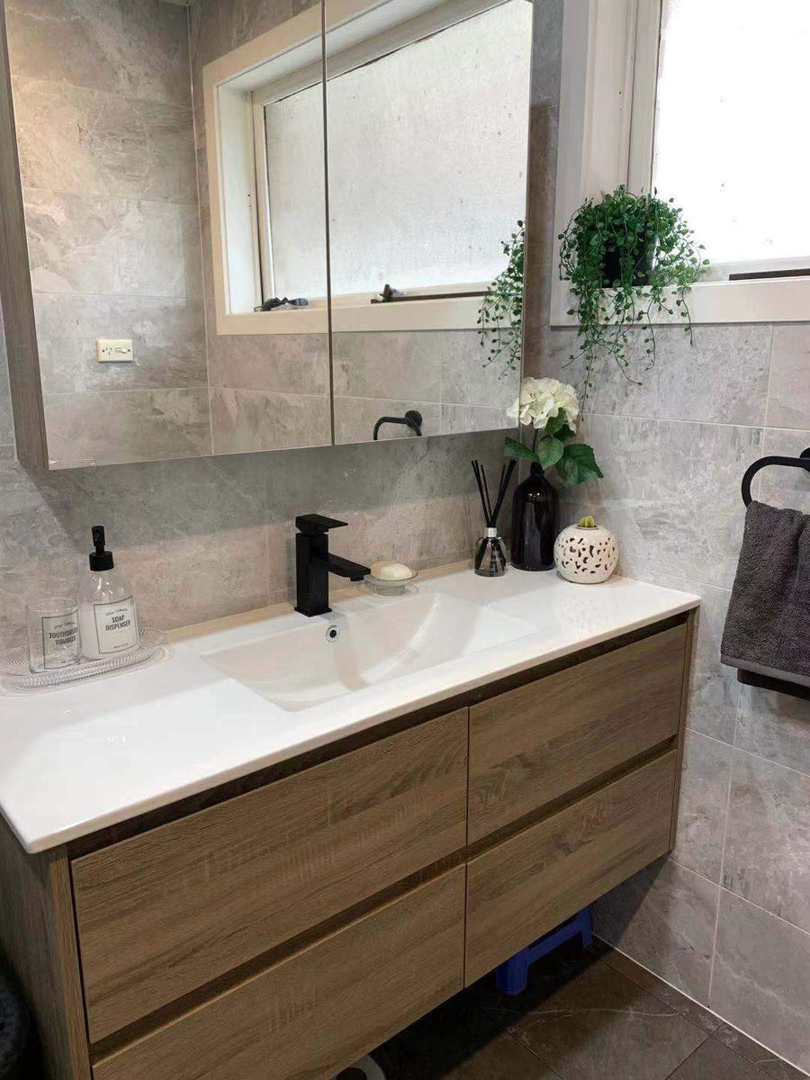 1200mm Wall Hung Bathroom Vanity Single Basin Timber Kris Melbourne – AROVA