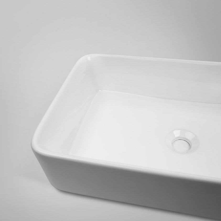 Arova Modern Semi Recessed Basins and Sinks White Gloss – AROVA