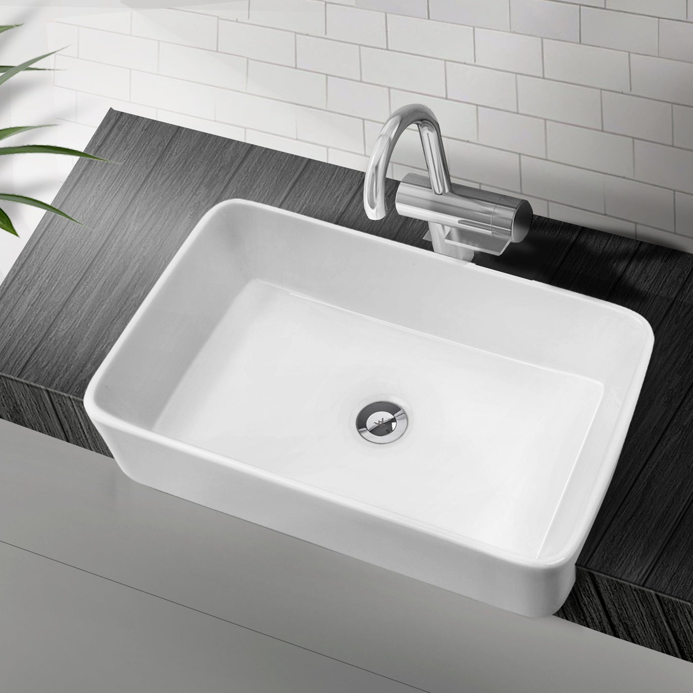 Arova Modern Semi Recessed Basins and Sinks White Gloss