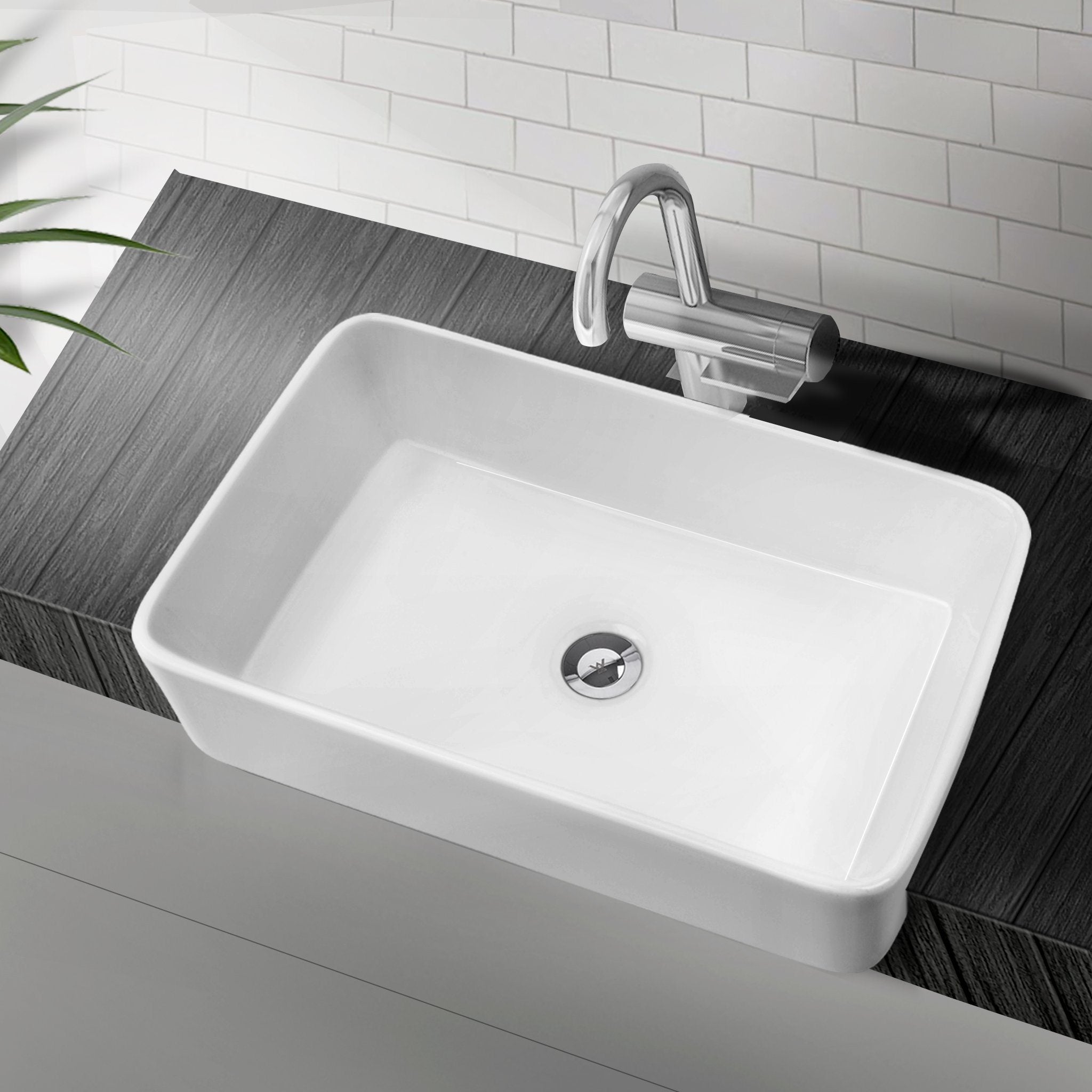 Arova Modern Semi Recessed Basins and Sinks White Gloss