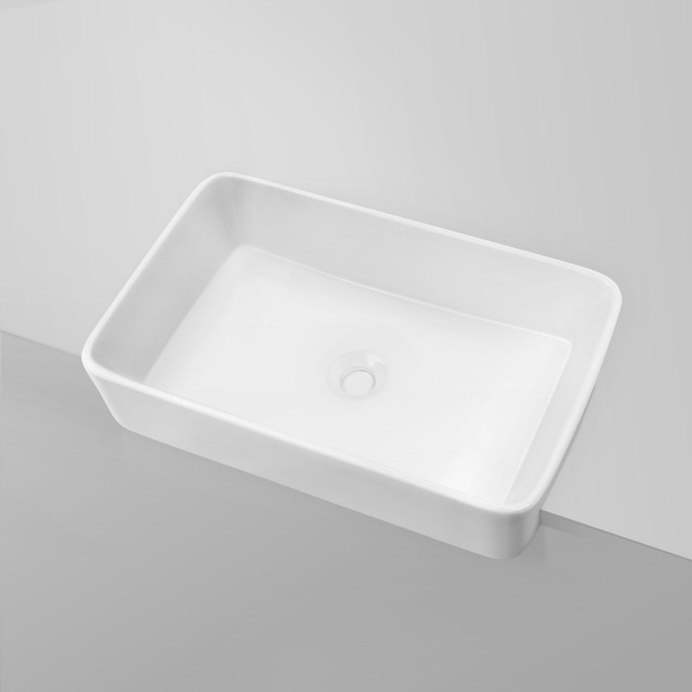 Arova Modern Semi Recessed Basins and Sinks White Gloss – AROVA