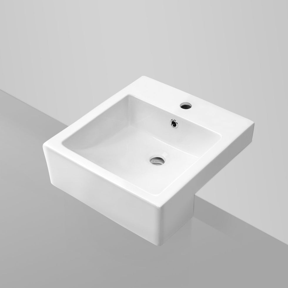 Arova Modern Semi Recessed Basins and Sinks White Gloss – AROVA