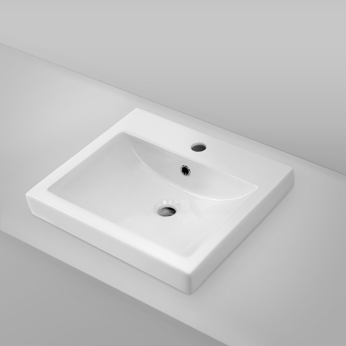 MEGGA-2 Half Inset Square Basin 1 Tap Hole – AROVA