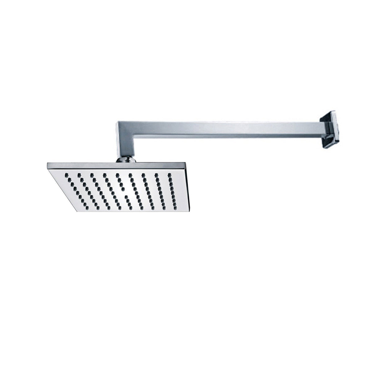 200mm Square Overhead Shower Head and Arm Chrome Set - Arova – AROVA