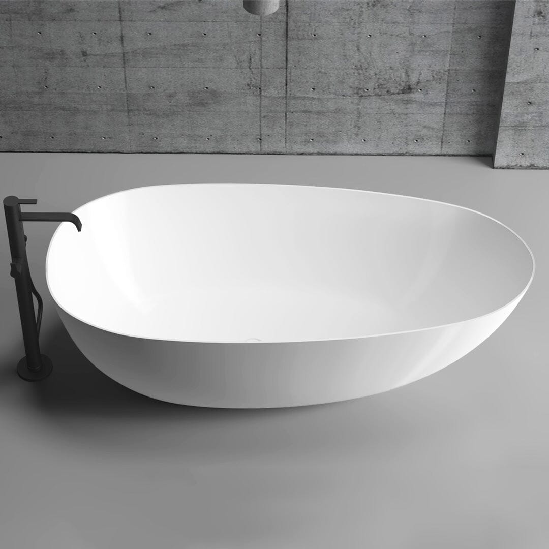 Egg Shape Oval Freestanding Bathtub RUBI 1700mm Gloss White | Arova ...