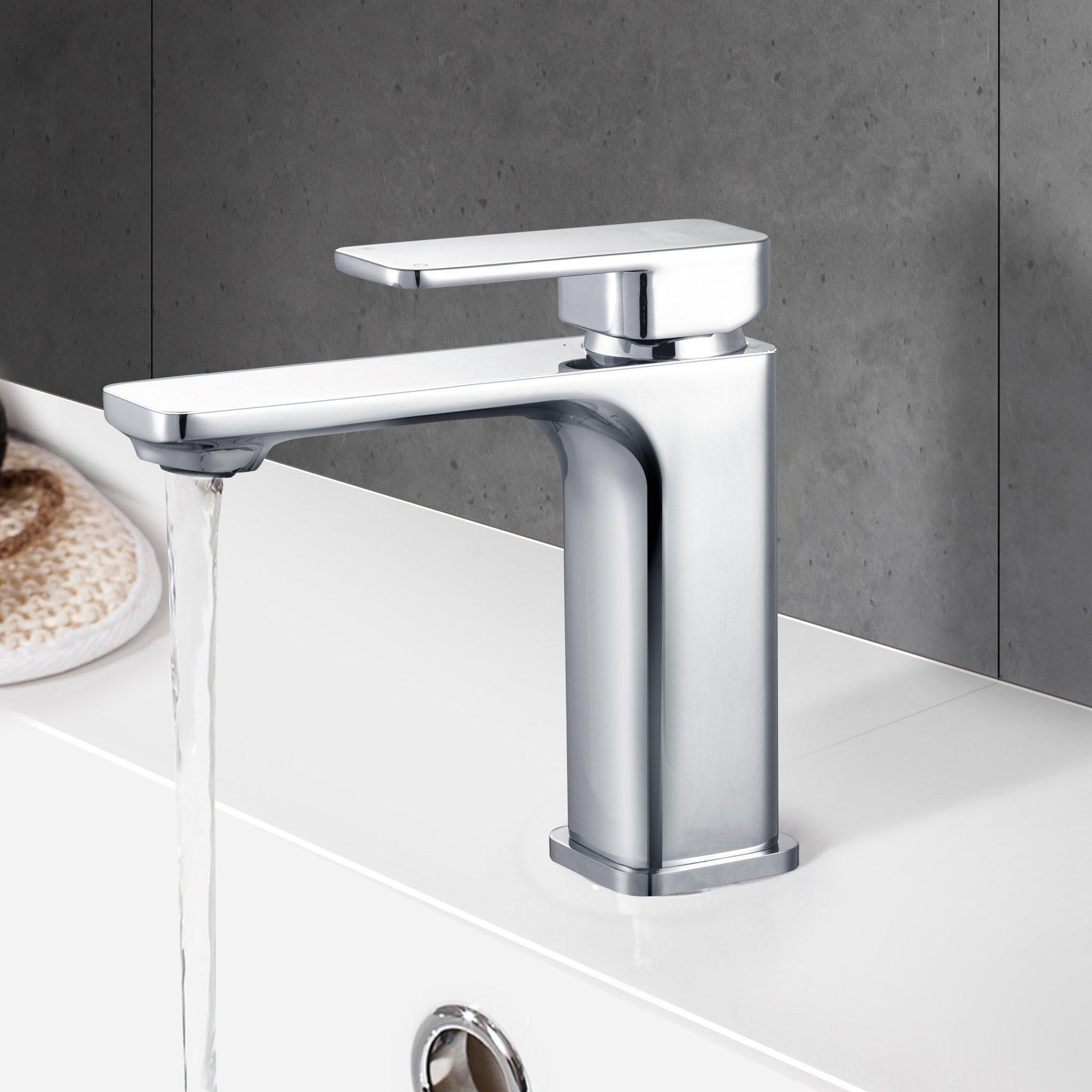 Discount Designer Bathroom Taps: VIVA Square Basin Mixer Chrome Arova ...